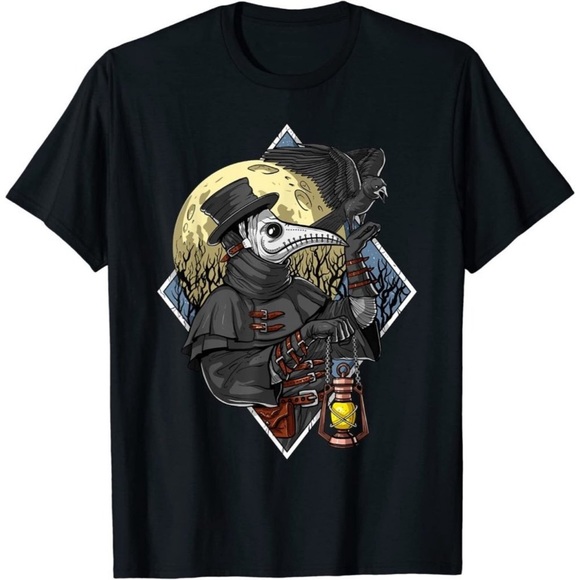 Gildan | Shirts | New Plague Doctor Steampunk Raven Medieval Fantasy ...